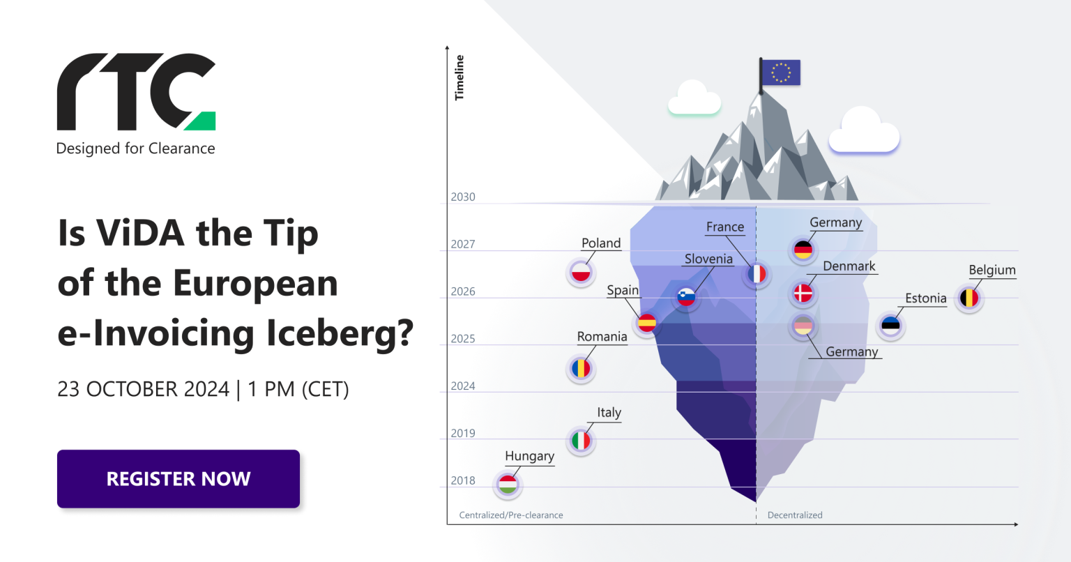 Is ViDA the Tip of the European e-Invoicing Iceberg? | 23 October 2024, 1 PM CET Webinar - RTC Suite