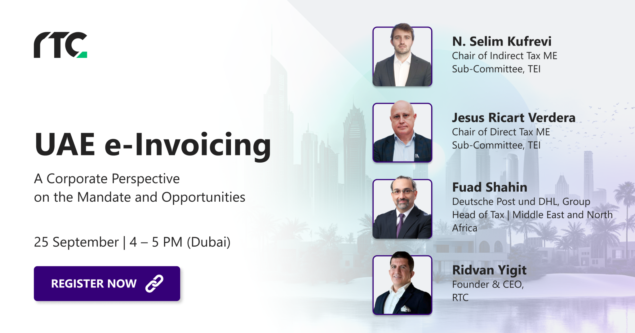 UAE e-Invoicing: A Corporate Perspective on the Mandate and Opportunities, 25 September | 4 – 5 ...
